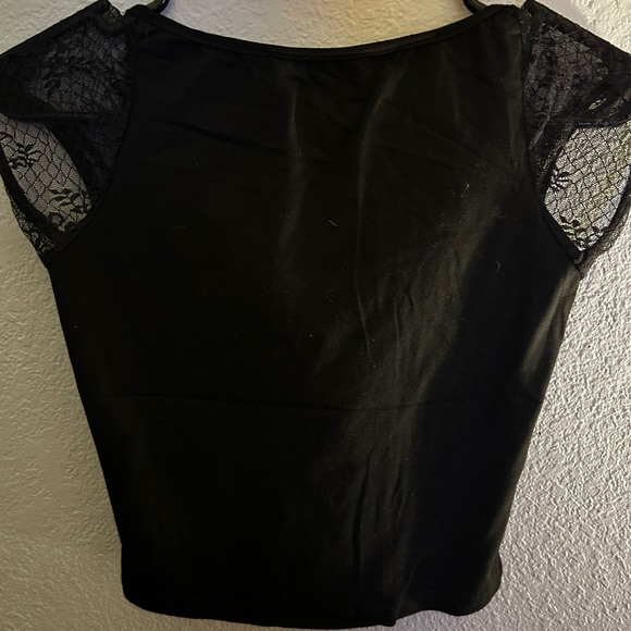 Tops | Xs Small Black Crop Top | Poshmark